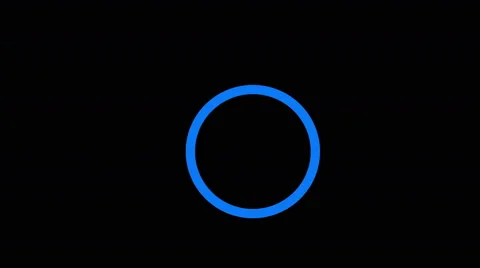 loading screen circular, blue on black b... | Stock Video | Pond5
