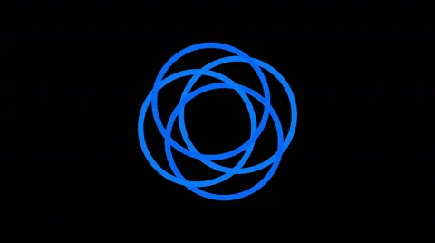 loading screen circular, blue on black b... | Stock Video | Pond5