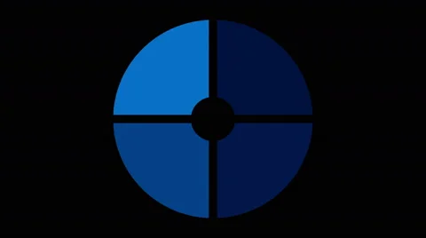 loading screen circular, blue on black b... | Stock Video | Pond5