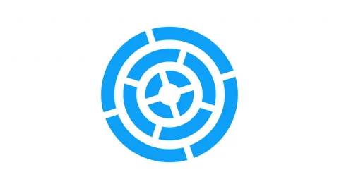 loading screen circular, blue on white b... | Stock Video | Pond5