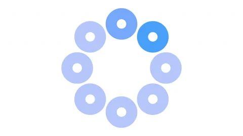 loading screen circular, blue on white b... | Stock Video | Pond5