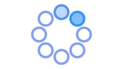 loading screen circular, blue on white b... | Stock Video | Pond5