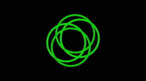 loading screen circular, green on black ... | Stock Video | Pond5