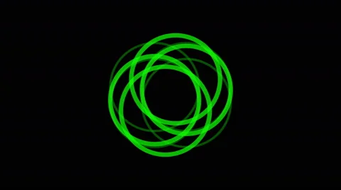 loading screen circular, green on black ... | Stock Video | Pond5