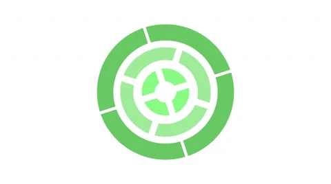 loading screen circular, green on white ... | Stock Video | Pond5