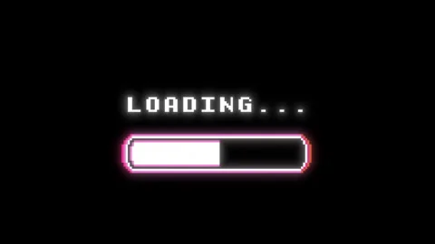 Loading simple bar 8-bit complete | Stock Video | Pond5