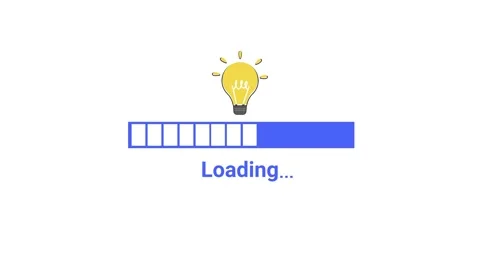 Loading Status Bar with Light Bulb - Big... | Stock Video | Pond5