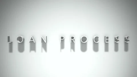 loan process 3D title animation white te... | Stock Video | Pond5