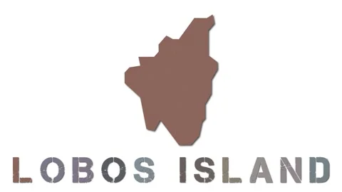 Lobos Island map with paper regions. Ani... | Stock Video | Pond5
