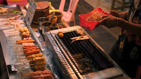 Local Asian Street food: Chef Cooking Tr... | Stock Video | Pond5