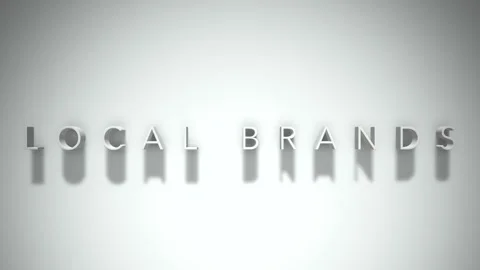 local brands 3D title animation white te... | Stock Video | Pond5