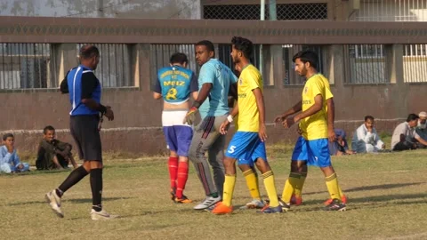 Local Football Team Arguing With Referee... | Stock Video | Pond5