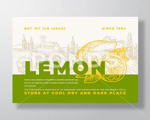 Local Fruit Food Label Template. Abstract Vector Packaging Design ...