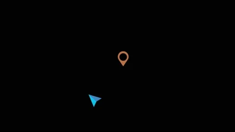 location animation on black background i... | Stock Video | Pond5
