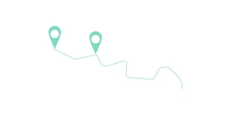 Location icon animated cyan color on a w... | Stock Video | Pond5