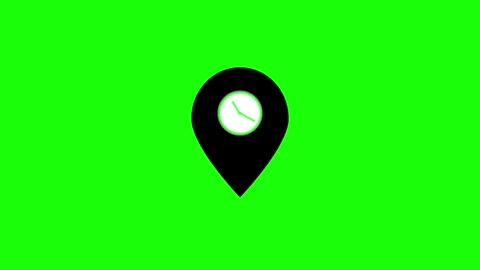 location icon on green background 4k ani... | Stock Video | Pond5