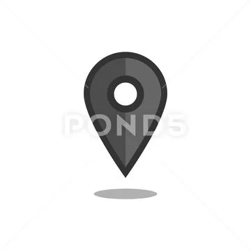 Location icon, map pin, gps destination symbol Illustration #82672900