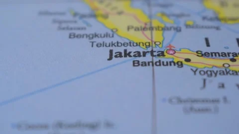 Location of Jakarta on The Political Map... | Stock Video | Pond5