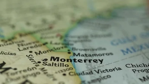 Location Monterrey city in Mexico, map w... | Stock Video | Pond5