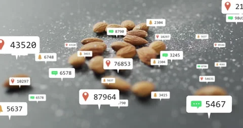 Location pin overlay popping above almon... | Stock Video | Pond5