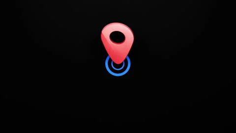 Location Pin pointer on Map animated car... | Stock Video | Pond5