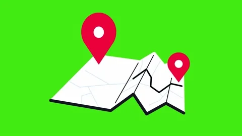 Location Pin pointer on Map animated car... | Stock Video | Pond5