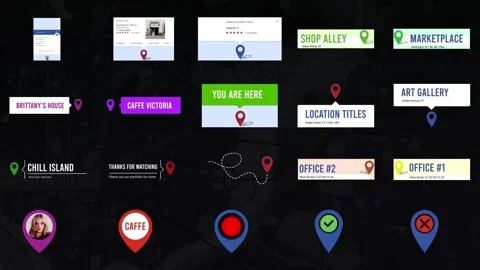 After Effects: Location Pin Titles for After Effects #199413007