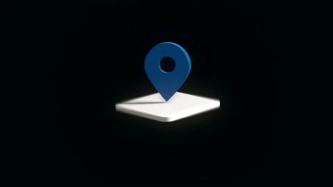 Location symbol, Map marker 3d animation... | Stock Video | Pond5