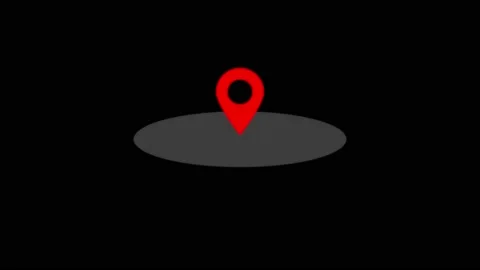 Location symbol, Map marker animation on... | Stock Video | Pond5