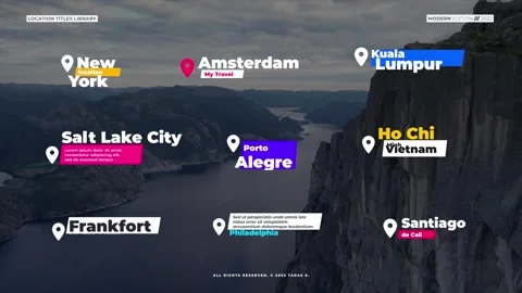 After Effects Template: Location Titles 2.0 #259298278
