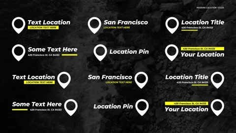 Location Titles ~ After Effects Project #143787263 | Pond5