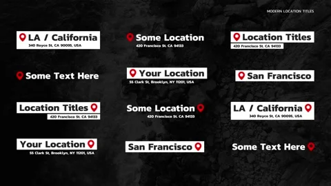 Location Titles ~ After Effects Template #147440379 | Pond5