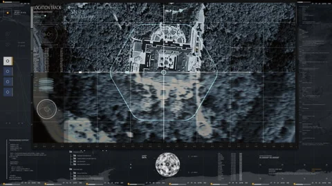 Location Tracking Spy Satellite Ui Disco... | Stock Video | Pond5