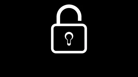 lock icon animated, lock and unlock conc... | Stock Video | Pond5
