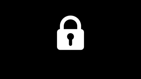lock icon animated, lock and unlock conc... | Stock Video | Pond5