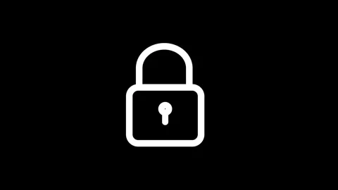 Lock icon animation on transparent backg... | Stock Video | Pond5