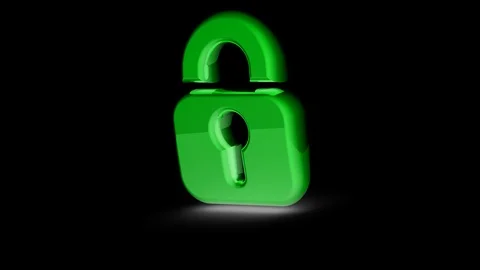 Lock icon in the black background. Loopi... | Stock Video | Pond5