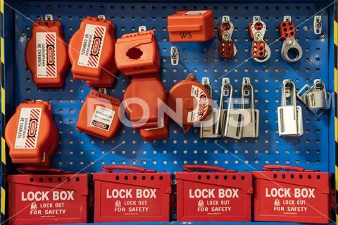Photograph: Lock out Tag out , Lockout station,machine - specific ...