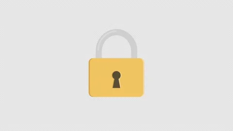 Lock Privacy Security 2D Animation 4K Lo... | Stock Video | Pond5