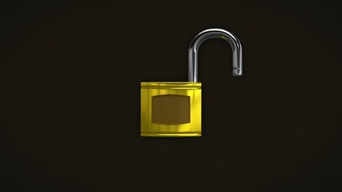 Lock, unlock animation, alpha channel | Stock Video | Pond5