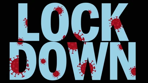 LOCKDOWN 2D Text With Coronavirus Animat... | Stock Video | Pond5