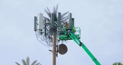 Cell Tower Worker Stock Footage ~ Royalty Free Stock Videos | Pond5