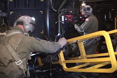 Lockheed AC-130 hercules gunship in flig... | Stock Video | Pond5