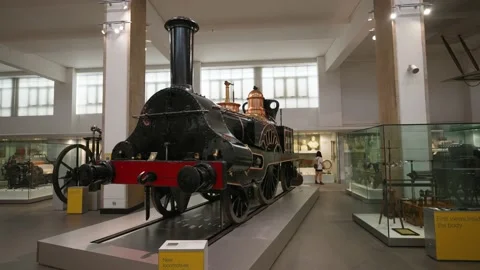 Locomotive Columbine, 1845 on display at... | Stock Video | Pond5