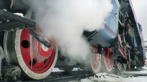 Locomotive Under Steam on Siding. Concep... | Stock Video | Pond5
