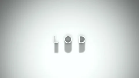 lod 3D title animation with shadows on a... | Stock Video | Pond5