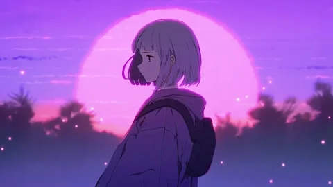 Lofi animation. Seamless loop. Girl outd... | Stock Video | Pond5