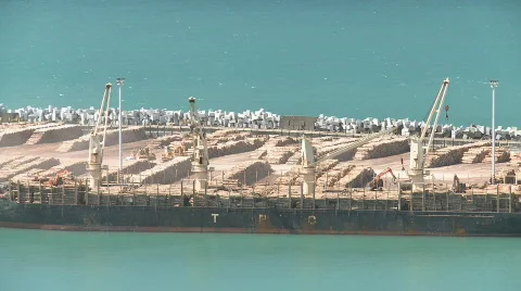 log ship loading | Stock Video | Pond5
