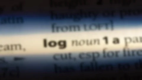 log word in a dictionary. | Stock Video | Pond5