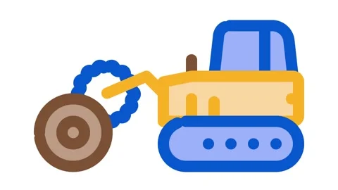 logging tractor Icon Animation | Stock Video | Pond5